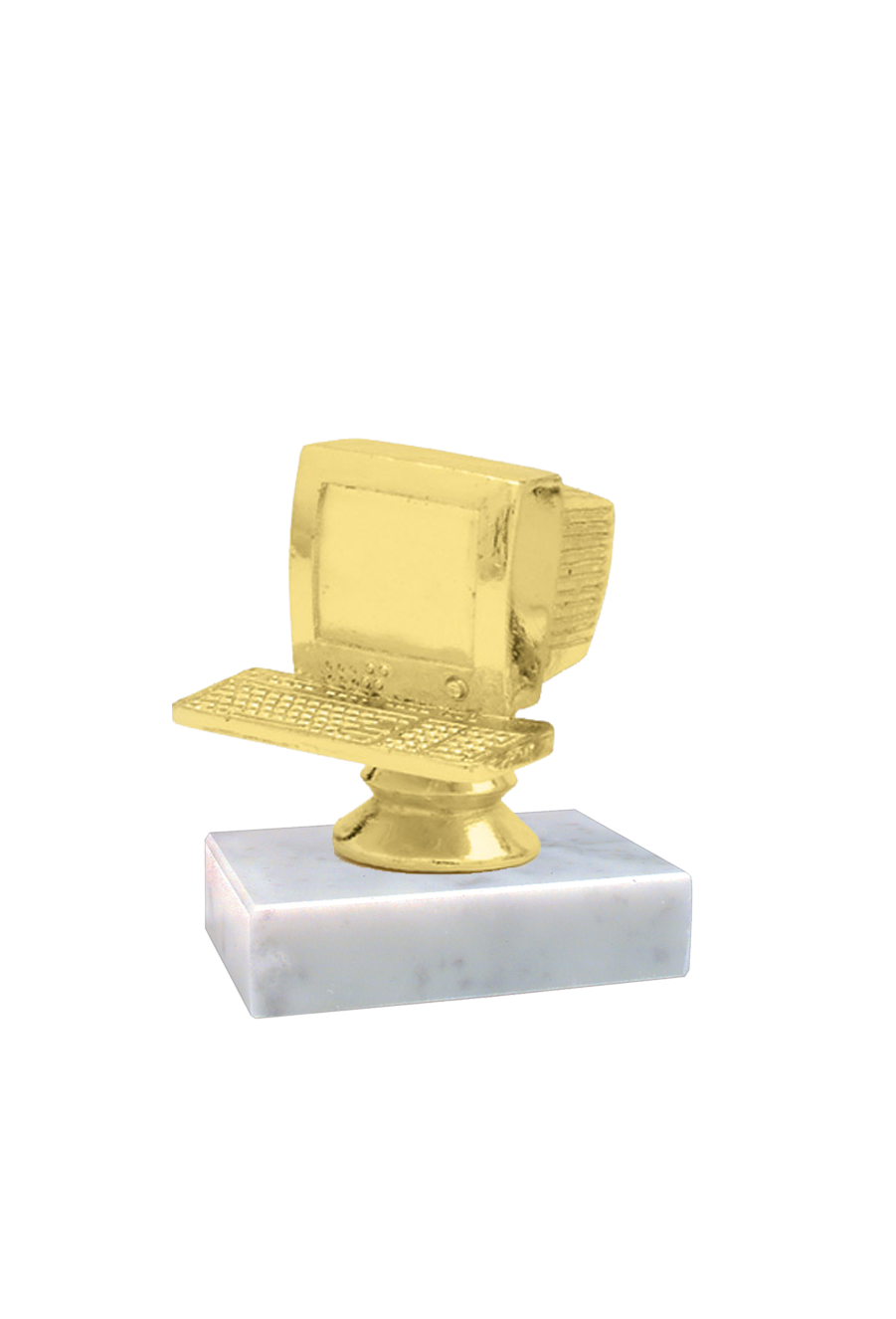 Computer Trophy – White or Black Base - Century Badge & Engraving